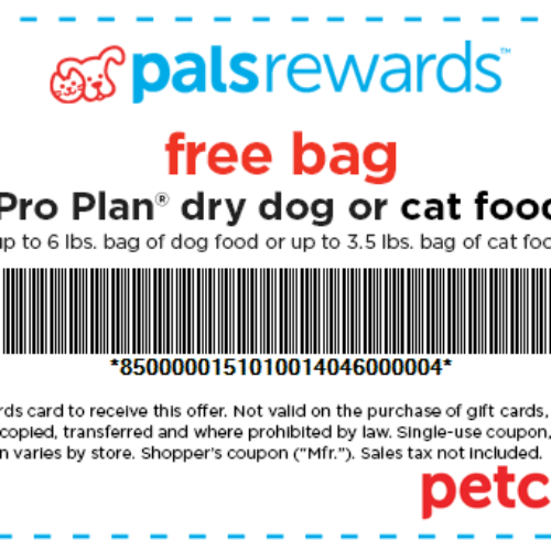 Petco Pals Rewards: Free Bag Of Pro Plan « Free 4 Seniors